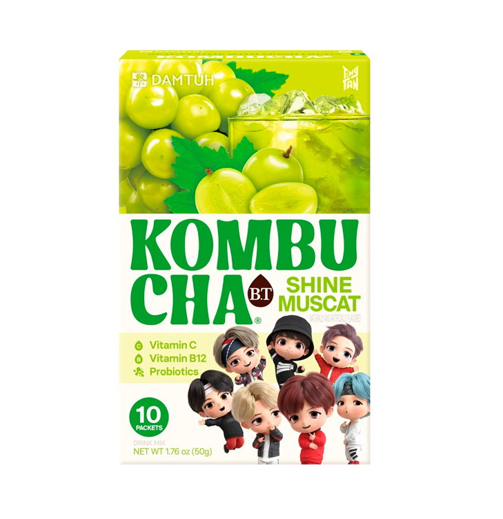 BTS GRAPE KOMBUCHA WITH VITAMINS B, C, AND PROBIOTICS 50G – Mood Market